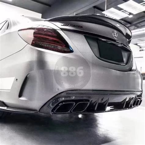 【全台可安裝】適用於benz 賓士c級 W205 四門雙門 C300 C43 C63改裝高品質碳纖維c63款後下巴 蝦皮購物