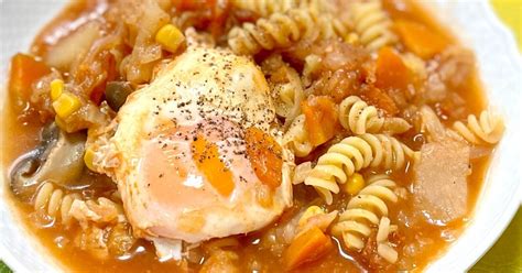 家庭料理のおはなし：野菜スープをアレンジしてスープパスタでランチタイム｜身体によくてちゃんと美味しい家庭料理研究家・フードコンサルタント／高窪