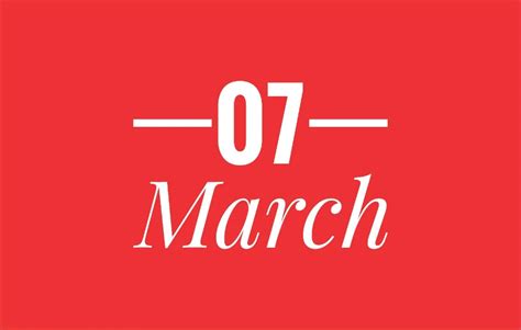 March 7th International Holidays