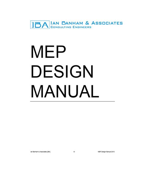 Mep Design Manual Iba Pdf Ventilation Architecture Air