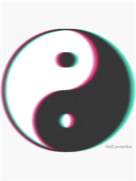 Trippy Yin Yang Sticker By Yeticonvention Redbubble