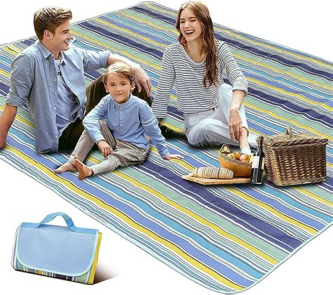 SKY TOUCH Foldable Picnic Blanket Waterproof Beach Blanket Waterproof ...