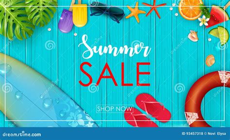 De Banner Van De De Zomerverkoop Vector Illustratie Illustration Of