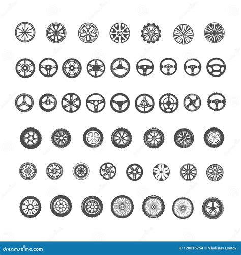 Car Parts Icons Set Stock Vector Illustration Of Background 120816754