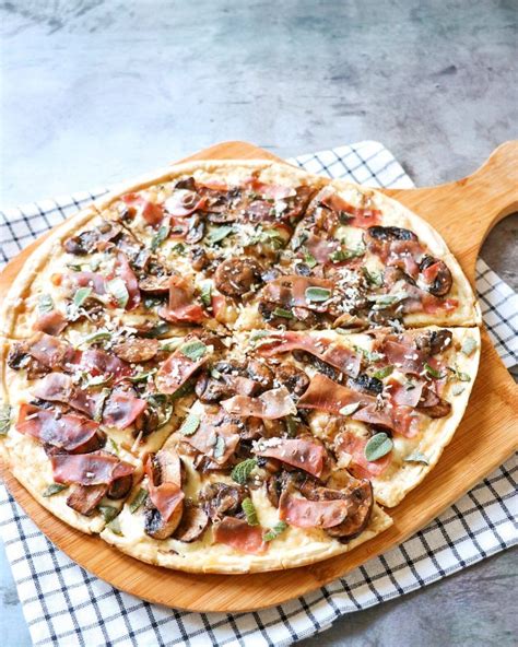 Truffled Prosciutto And Mushroom Pizza Fab Everyday Recipe