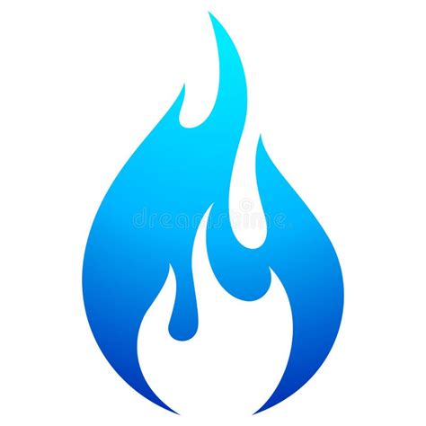 Icono Del Azul De La Llama Del Fuego Ilustración Del Vector