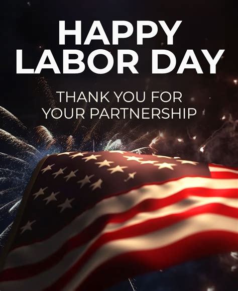 Labor Day Thank You For Your Partnership Business Ecard