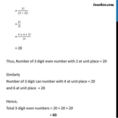Ex 63 3 How Many 3 Digit Even Numbers Can Be Made Ex 63