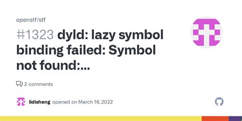 Dyld Lazy Symbol Binding Failed Symbol Not Found