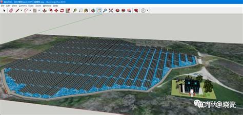 光伏 渔光互补、bipv模型sketchup三维模型 知乎