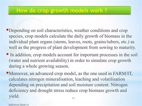 crop modeling types of crop growth models in agriculture pptx