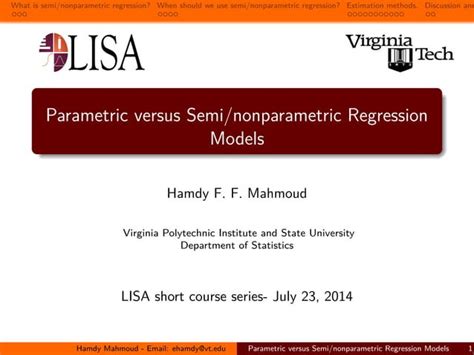 Parametric Versus Semi Nonparametric Parametric Regression Models