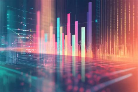 Visual Representation Of Abstract Infographic Lines And Bar Graphs Over A Clean Tech Background