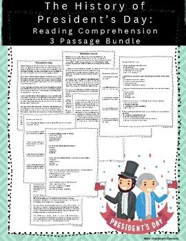 President S Day Reading Comprehension Bundle Passages Comprehension Questions