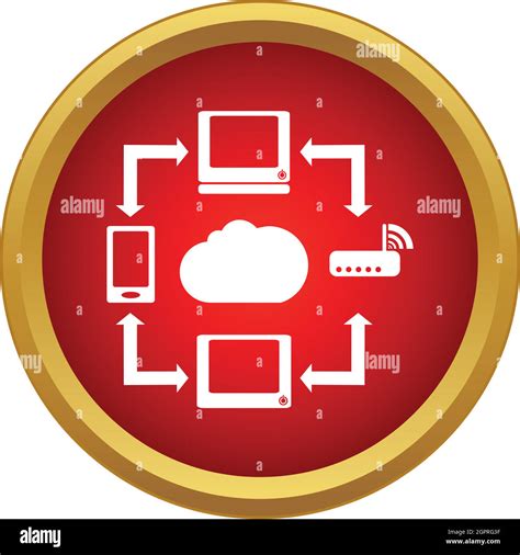 Devices Connected To The Cloud Icon Simple Style Stock Vector Image Art Alamy