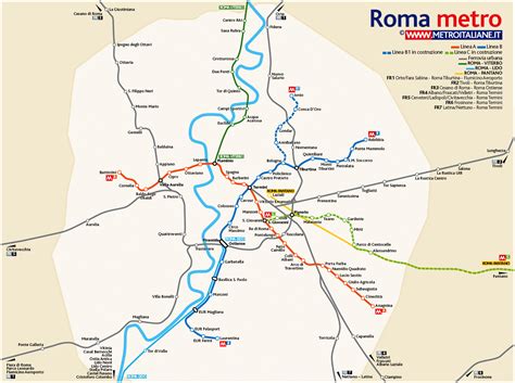 Карта метро Рима с достопримечательностями — ТурСоветы.ру 2022