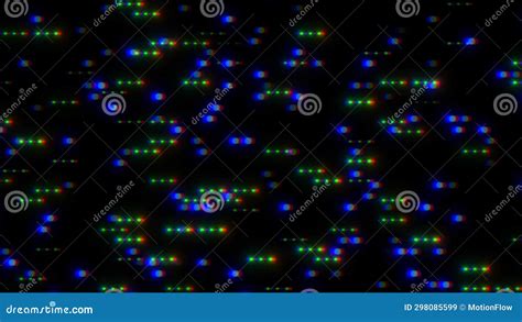 Colorful Network Of Dots Forming A Gridded Pattern Stock Video Video