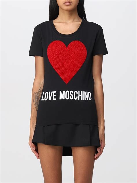 Love Moschino Camiseta Para Mujer Negro Camiseta Love Moschino