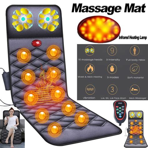 Imeshbean Full Body Massage Mat With Heat Function Massage Pad 10