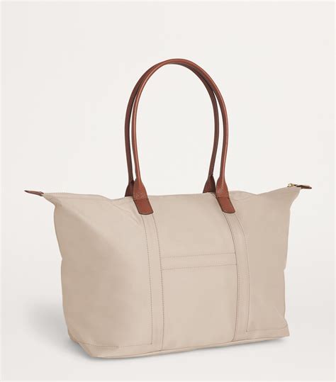 Womens Harrods Neutral Medium Nylon Tote Bag Harrods Uk