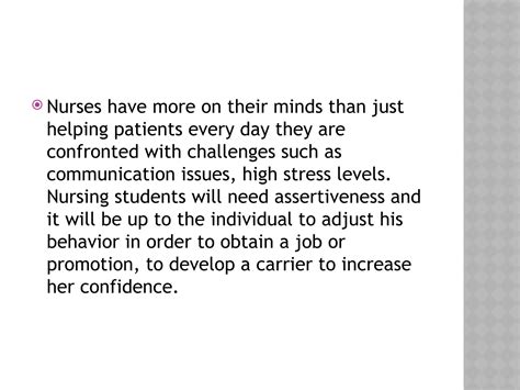 Assertiveness Topic Of Advance Nursing Practice Pptx