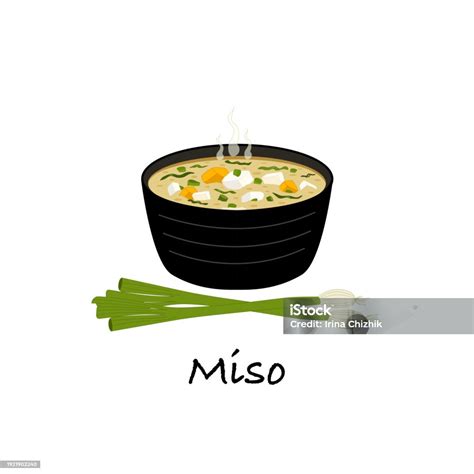 된장국 일본 전통 요리 벡터 일러스트 레이 션 미소 국에 대한 스톡 벡터 아트 및 기타 이미지 미소 국 일러스트레이션 0