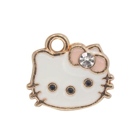 Hello เครื่องประดับ พวงกุญแจ จี้รูปการ์ตูนอะนิเมะหัวแมว ประดับโบว์ Diy
