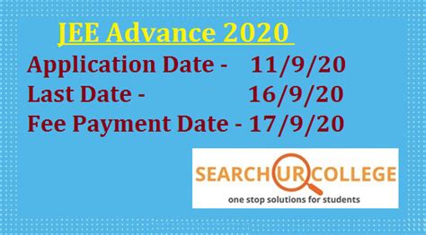 JEE Advance Application Form Will Start From September 11 2020