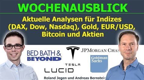 Wochenausblick Aktuelle Analysen für Indizes DAX Dow Nasdaq Gold