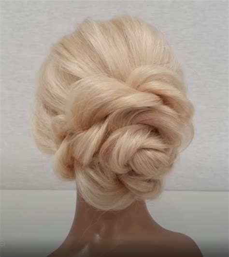 Flower Bun Updo Tutorial Hair Updos Tutorials Braid Bun Updo Updo