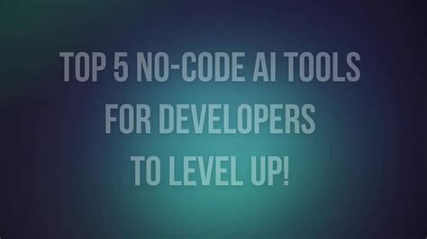 Nocodeweb On Linkedin Nocode Aitools Developers Development