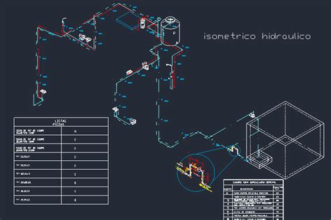 Plano De Instalación Hidráulica En Dwg Detalles Cad