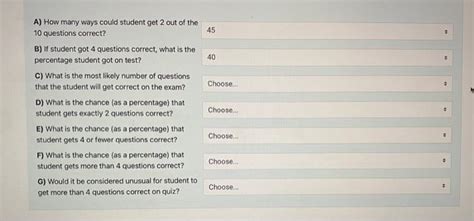 Solved A Student Takes A 10 Question Multiple Choice Quiz Chegg