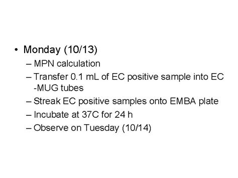 The Method Of Most Probable Number Mpn Mpn
