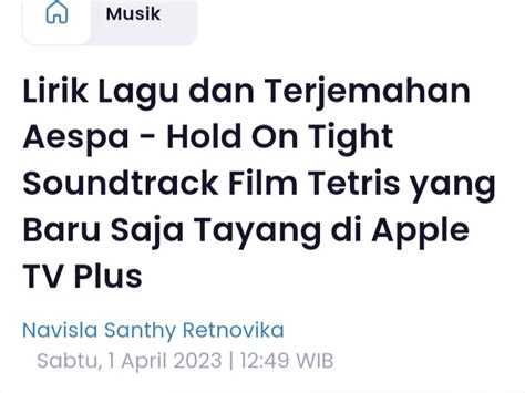 Lirik Lagu Dan Terjemahan Aespa Hold On Tight Portafolio De Navisla
