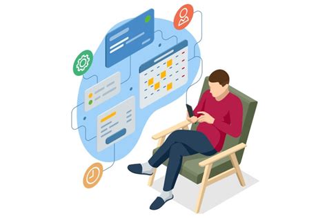 Project Management Isometric Background Royalty Free Vector