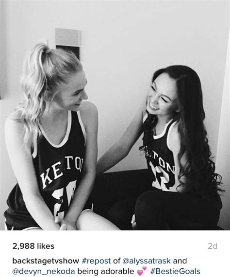 Alyssa Trask And Devyn Nekoda Backstage Disney Backstage Celebs
