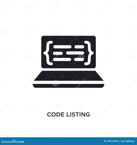 Code Listing Isolated Icon Simple Element Illustration From