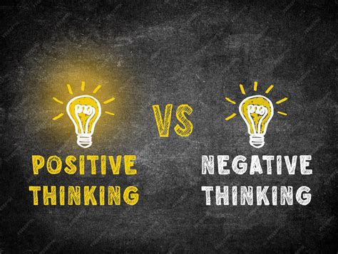 Premium Photo Positive Thinking Negative Thinking Light Bulb Concept