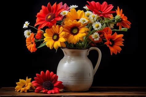 Premium Photo Photo Of Daisy Bouquet With Complementary Flowers
