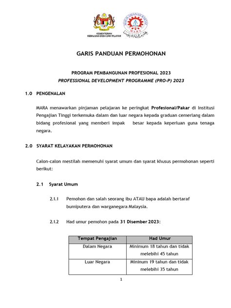 Garis Panduan Pro P 2023 Pdf