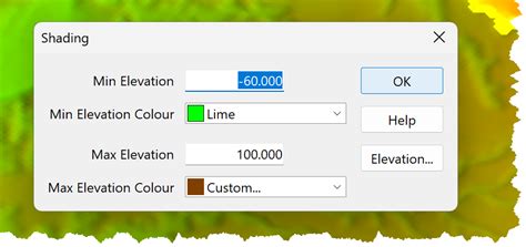Modules Digital Terrain Modelling Module Surfaces Surface Shading View Options