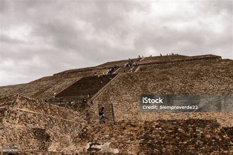 태양의 피라미드 Teotihuacan의 Mesoamerican 고 대 도시 이었다 유네스코 세계 유산 계단에 대한 스톡 사진 및