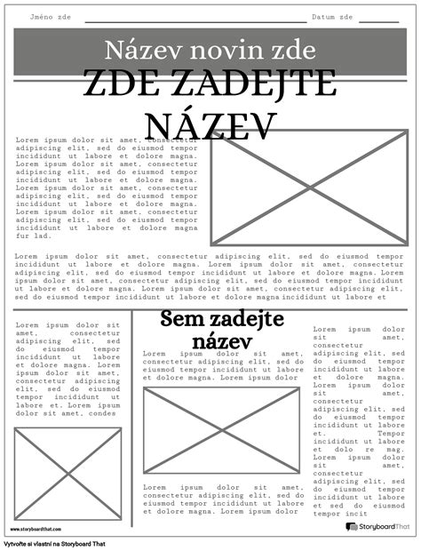 Nová Šablona Novin Pro Vytvoření Stránky 4 Storyboard