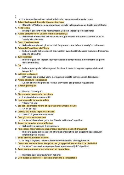 Lingua Inglese Extra Prove Desame Di Lingua Inglese Docsity
