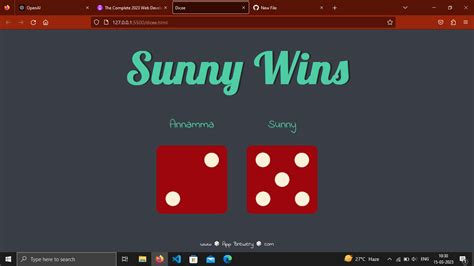 Github Bhanu0301dice Challenge As A Part Of Udemys Complete Web