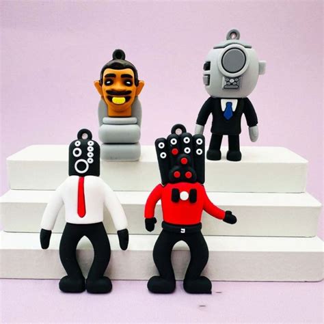 Ghfhd Skibidi Toilet Anime Toilet Man Keychain Skibidi Bop Bop Tv Man