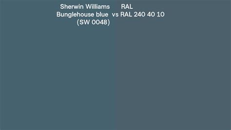 Sherwin Williams Bunglehouse Blue Sw 0048 Vs Ral Ral 240 40 10 Side