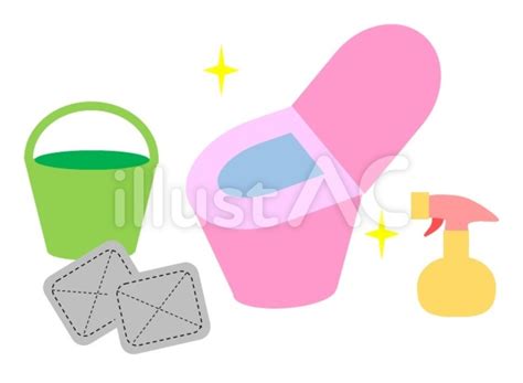 トイレ掃除イラスト No 575891｜無料イラスト・フリー素材なら「イラストac」