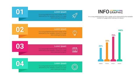 비즈니스 Infographic 템플릿입니다 아이콘과 4가지 옵션 단계 또는 프로세스가 있는 얇은 선 디자인 레이블 프리미엄 벡터